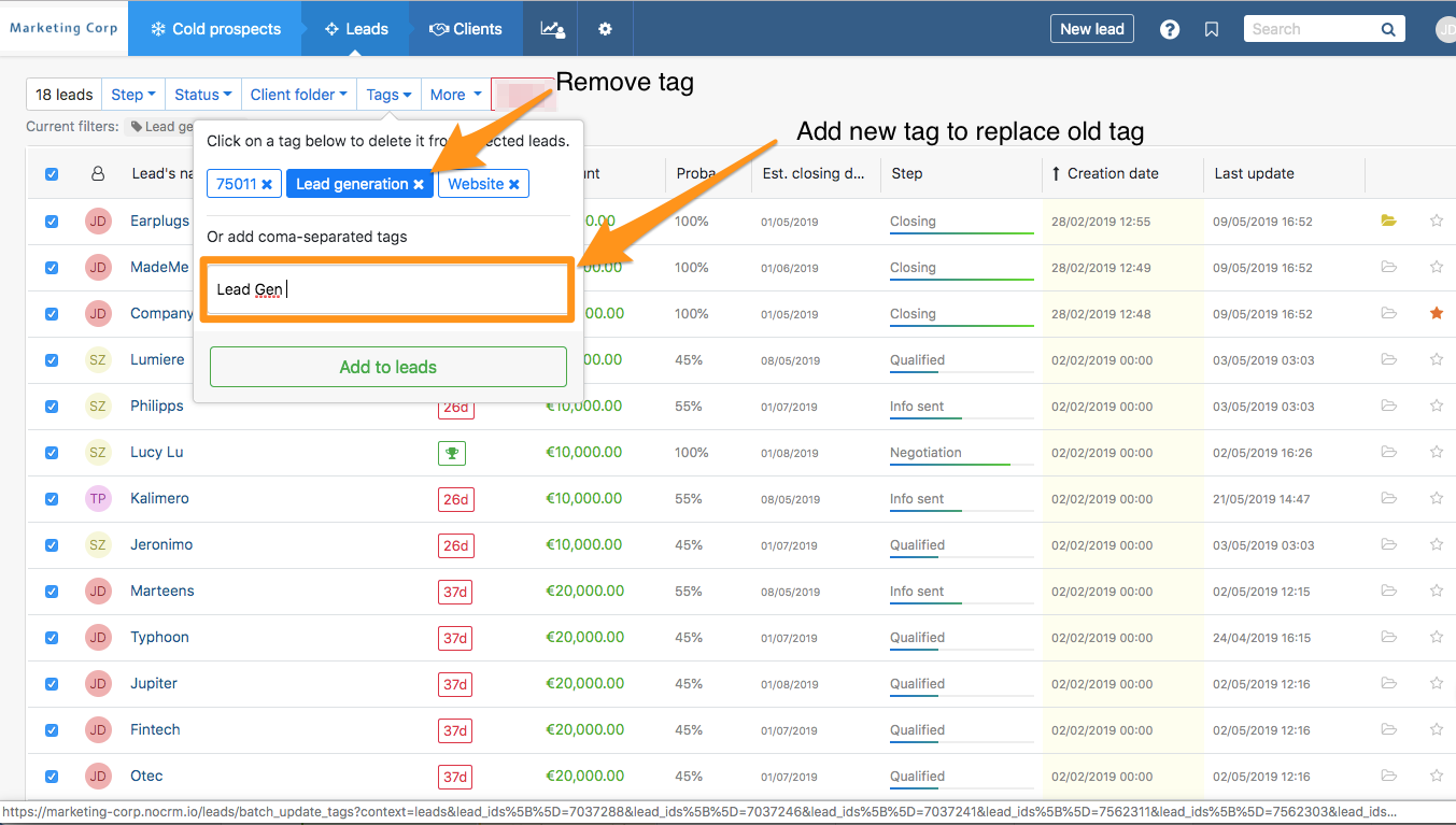 Sales Process · Categories & tags